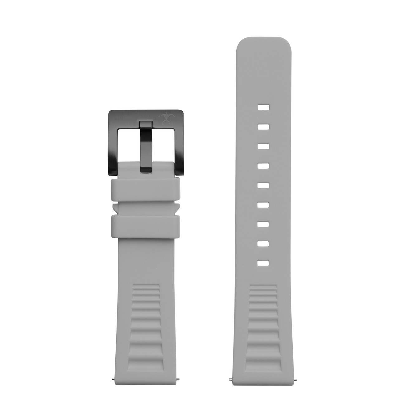 Hawaiian Lifeguard 22mm Rubber Strap: Gray with IP Gray Buckle 5400 ...