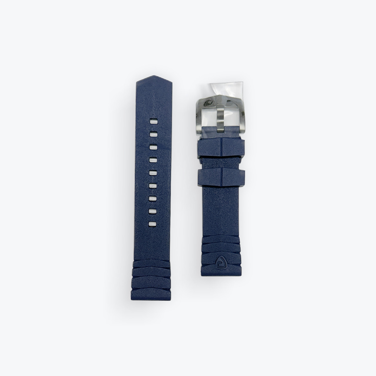 Protek Dark Blue Rubber Strap w/Gunmetal Buckle 22mm - Saltzman's Watches