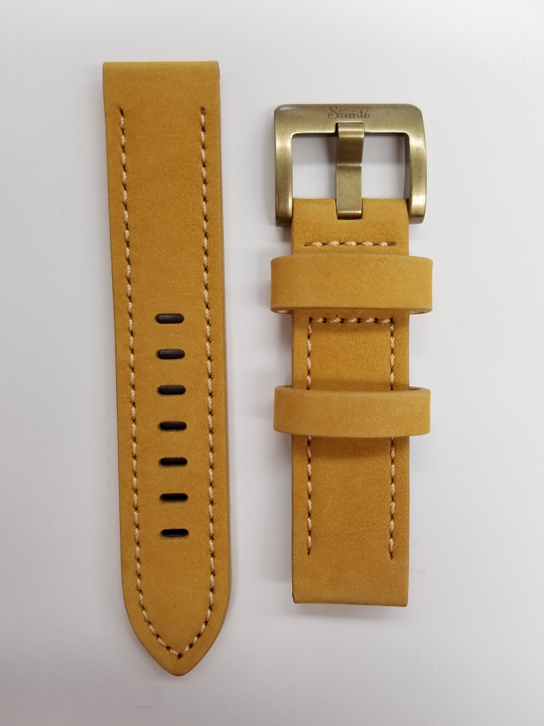 Szanto Strap Model 4502/4512 - 22mm Tan Leather Strap - Saltzman's Watches