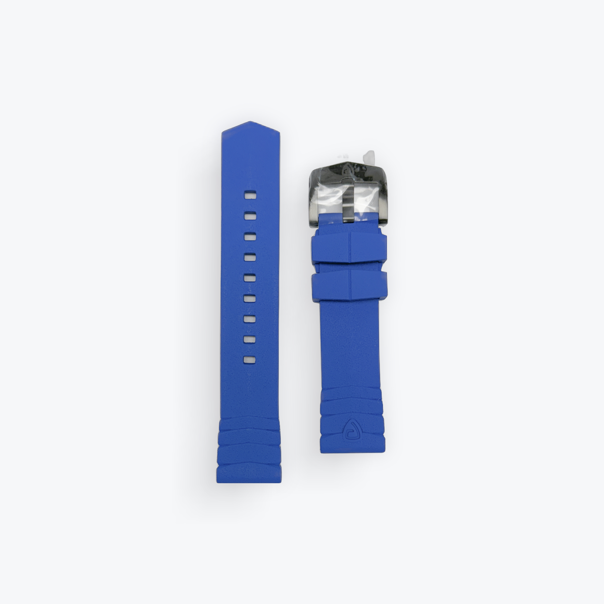 Protek Blue Rubber Strap w/Gunmetal Buckle 22mm - Saltzman's Watches