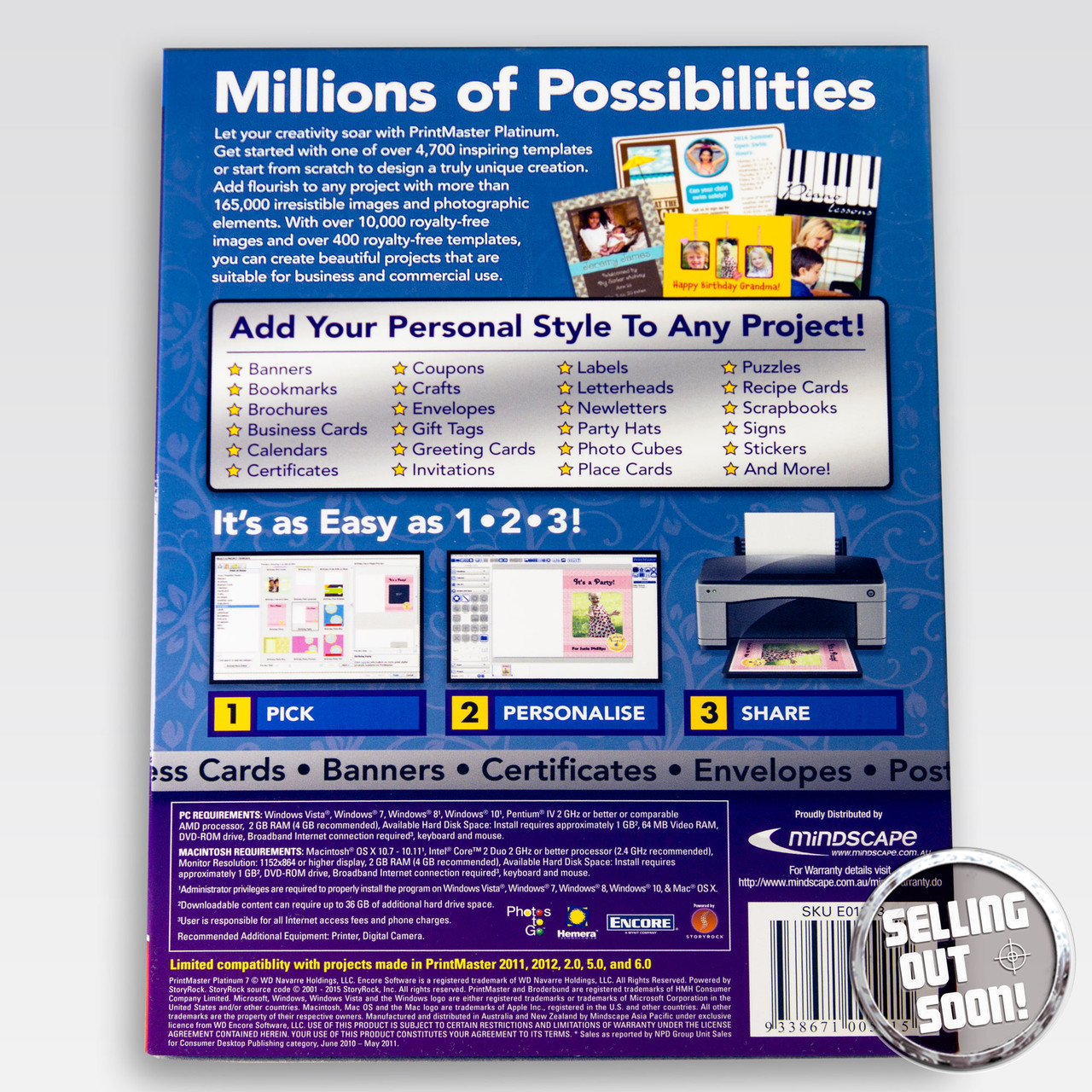 PrintMaster Platinum 7 (PC) Software, Windows 10 8 7 Vista ...