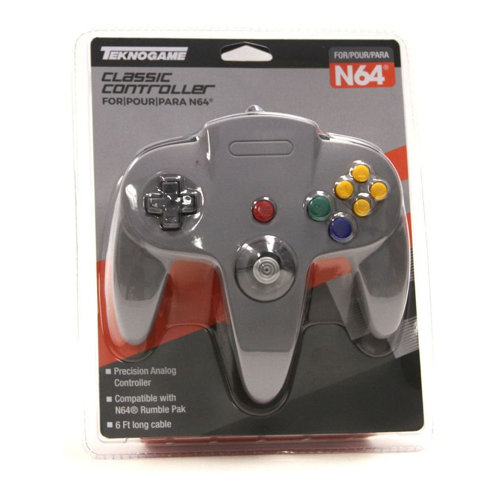 Nintendo 64 Controller GREY New Teknogame N64 Gamepad Control Pad ...
