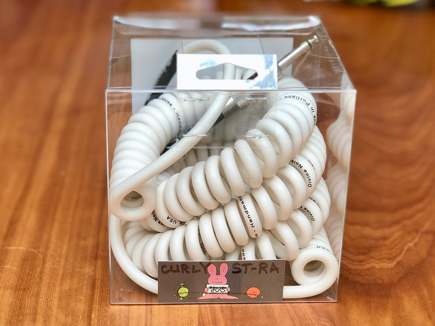 Divine Noise instrument cable - Curly Cable White - Straight/Right ...