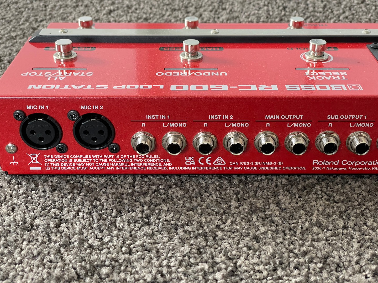 Boss - RC-600 looper - Tone Lounge