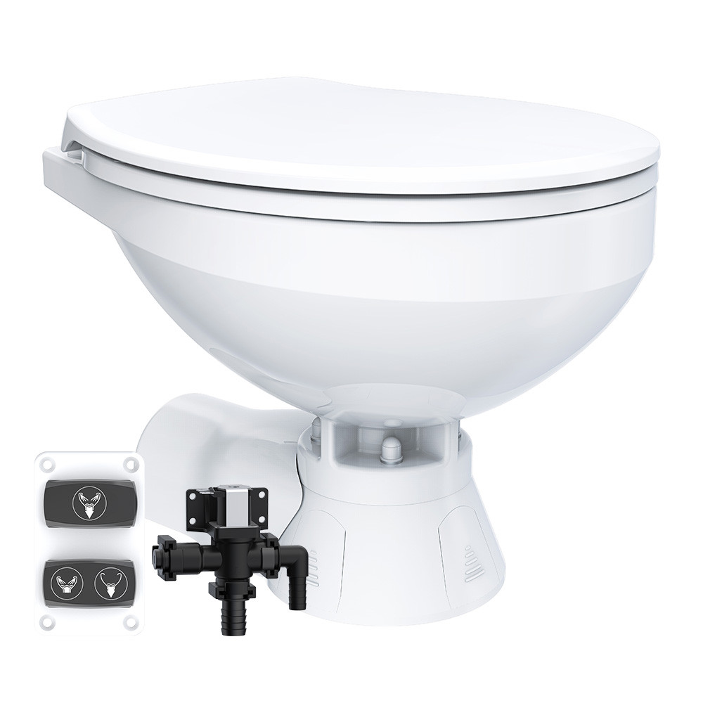 SEAFLO 12V Quiet Flush Electric Toilet-Freshwater(Regular) - Seaflo Direct
