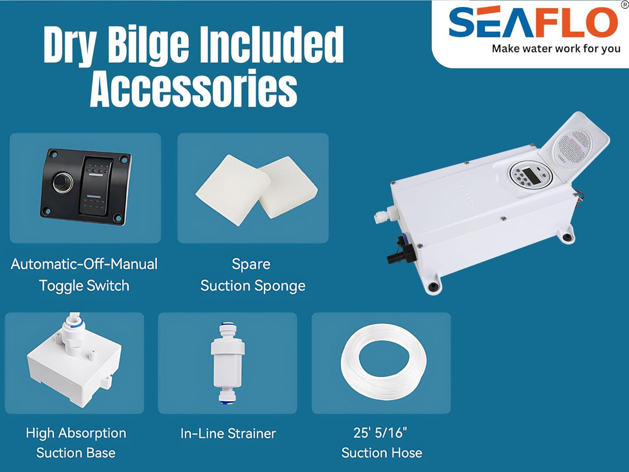 SEAFLO - Self-Priming Dry Bilge System (Choose 12V or 24V) - Seaflo Direct