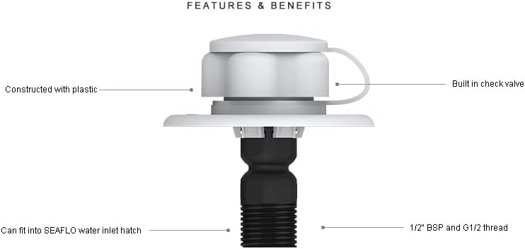 SEAFLO Plastic Water Inlet RV/Marine/Water Systems - Seaflo Direct