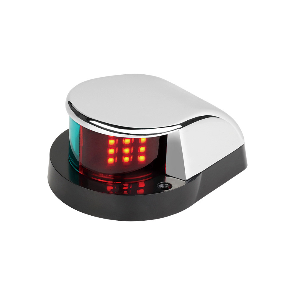 SEAFLO Chrome-Plated Zinc LED Bi-color Bow Light,2 Nautical Miles ...