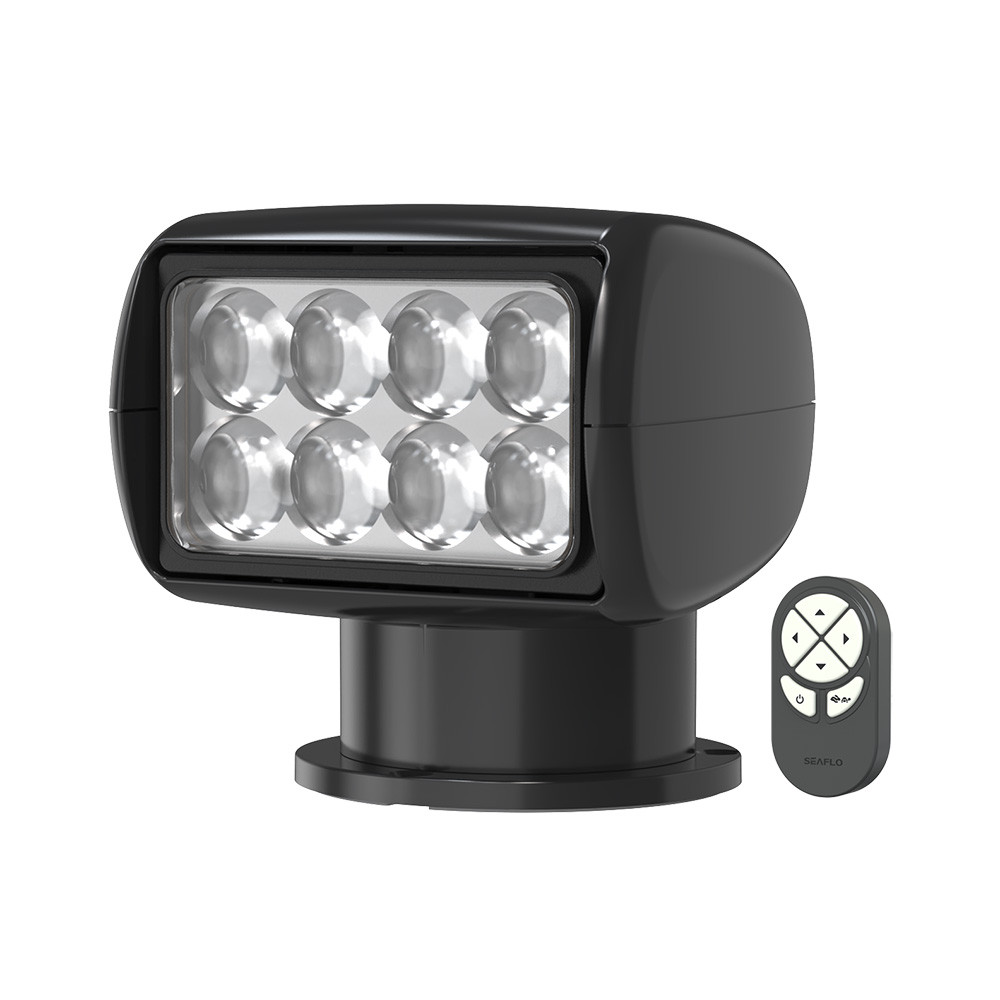SEAFLO Remote Control LED Searchlight-28W(Black/White)