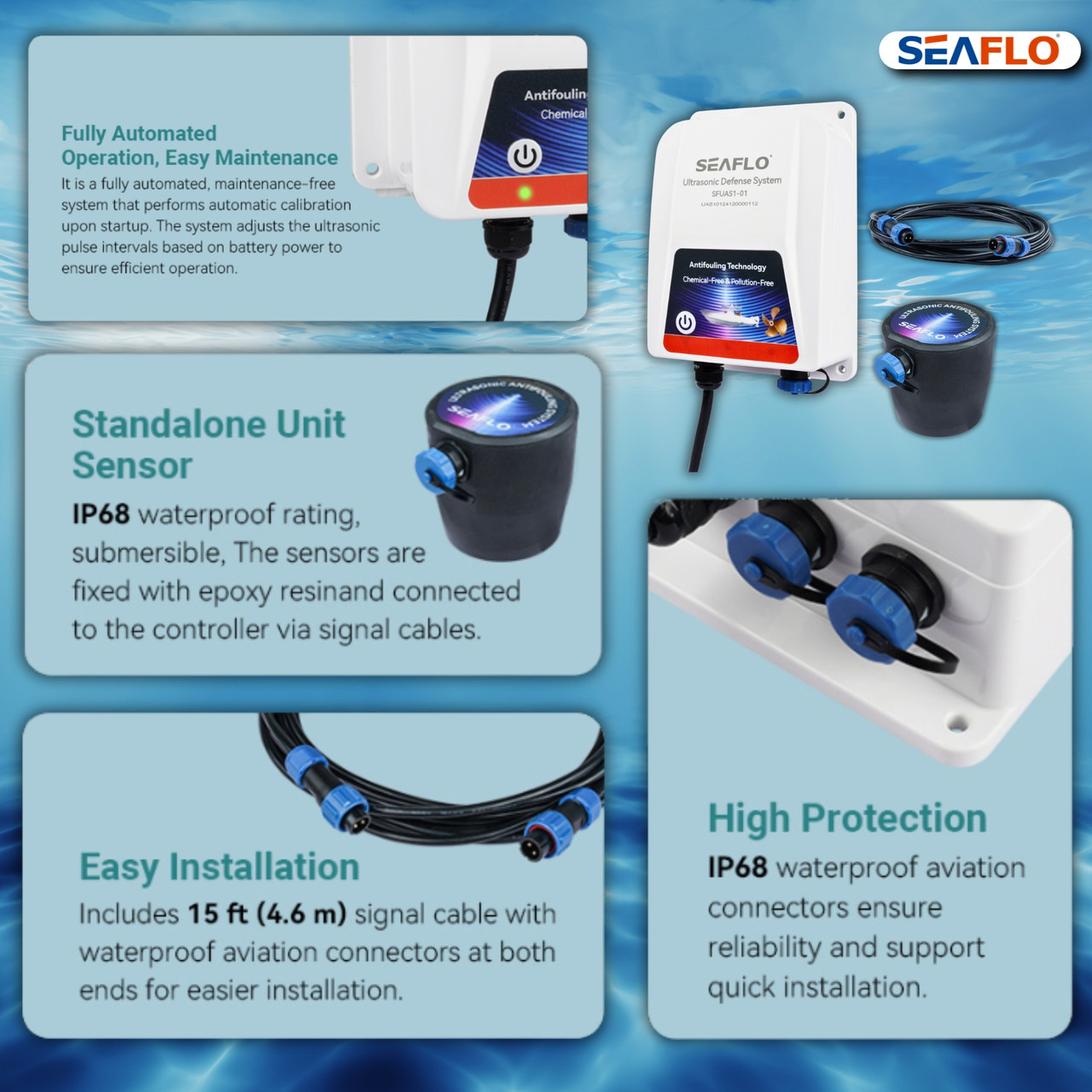 SEAFLO Ultrasonic Defense System - Fully Automated Ultrasonic Barnacle ...