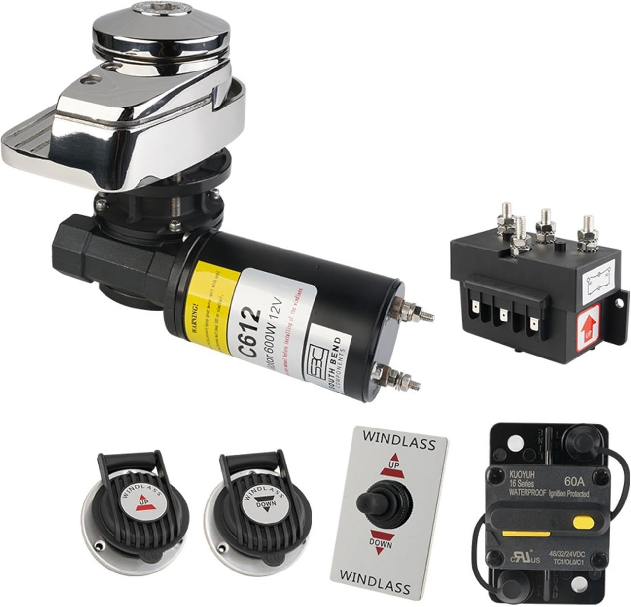 South Bend Components C912 Vertical Windlass Anchor System - 900W 12V ...