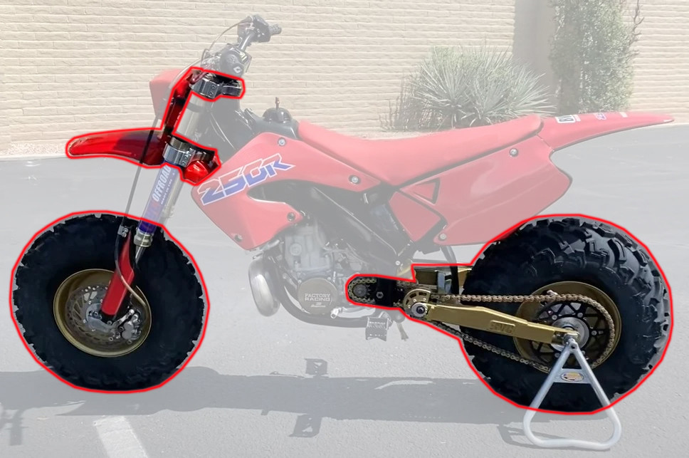 BVC Big Wheel Kit for Honda CR250R 2000-07 Red White Plastics Aluminum ...