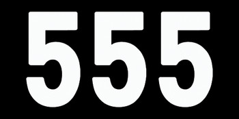 Factory Effex 3pk 7in Pro Number 5 Stickers White 02-4355 - cyclesrus.net