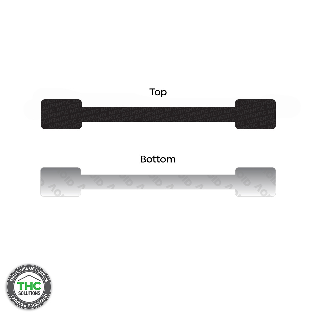 Generic "Authentic" Tamper Evident Void Labels - 4" X 0.5"