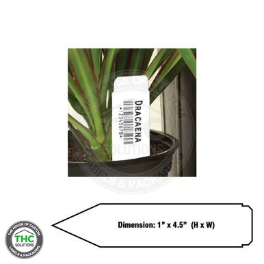 Thermal Light Duty Pot Tag 1"x4.5" (1,000 Tags)