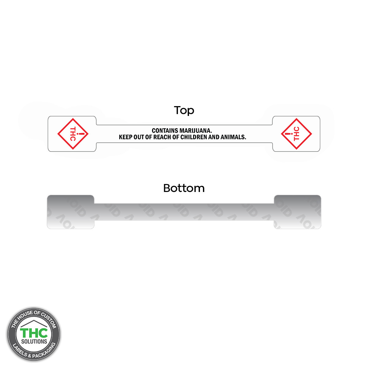 Florida Tamper Evident Void Labels - 4" X 0.5" (Large)