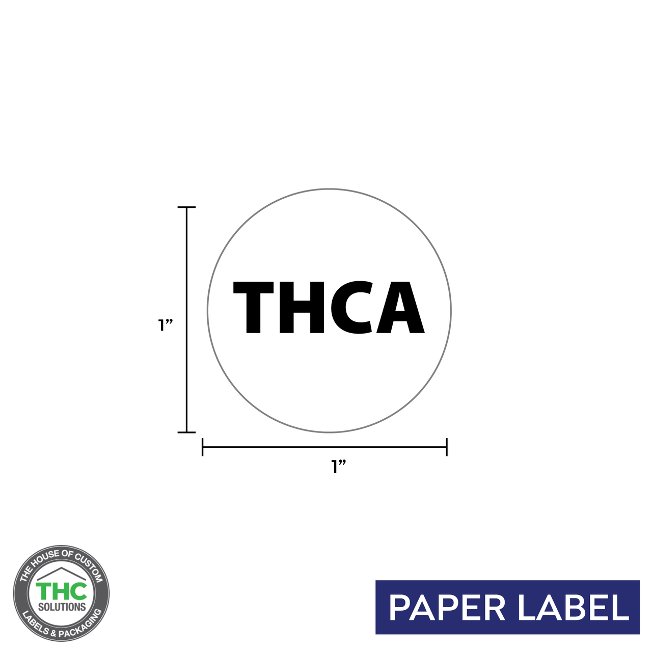 THCA Government Warning Symbol, Circle Paper Label, 1" x 1" (Qty 1,000 ...
