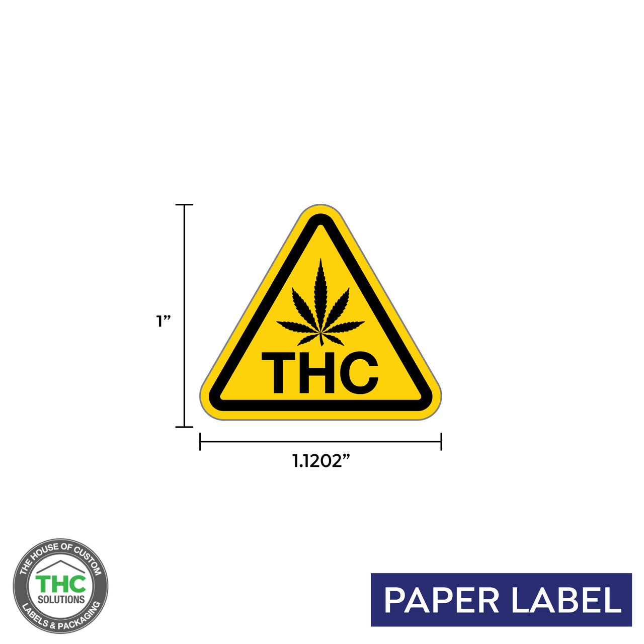 Cannabis Universal Symbol Yellow BG Black Leaf and Border THC Black ...