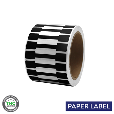 Blank Tamper Evident Labels - 2.75" X 0.5" Color Black, Semi Gloss ...