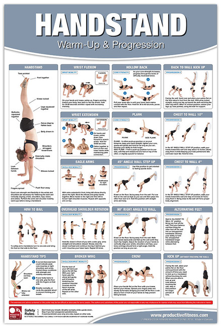 Handstand Exercise Poster - Clinical Charts and Supplies