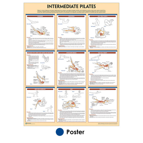 Pilates Intermediate Poster - Clinical Charts and Supplies