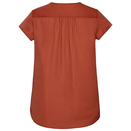 RB967LS - Womens Kayla V Neck Pleat Blouse