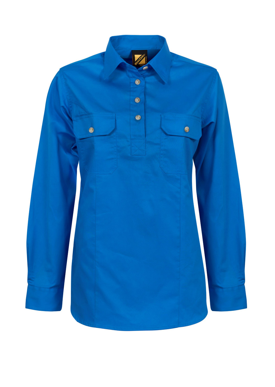 WSL505 - LADIES CLOSED FRONT SHIRT - Online Workwear