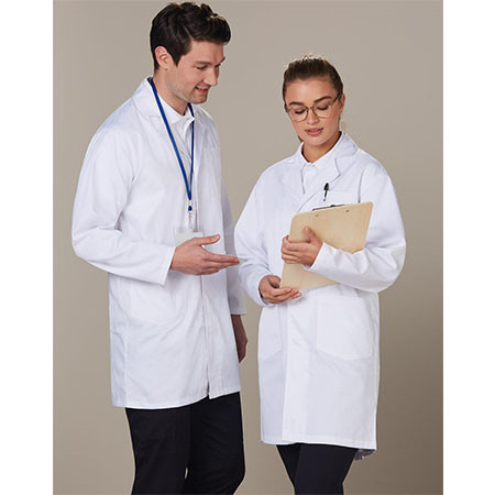M7632 - Unisex Long Sleeve Lab Coat