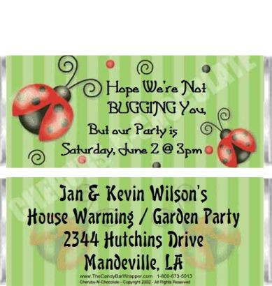 Lady Bug Candy Wrappers | The Candy Bar Wrapper