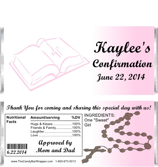 First Holy Communion Candy Bar for Communion Party Favors