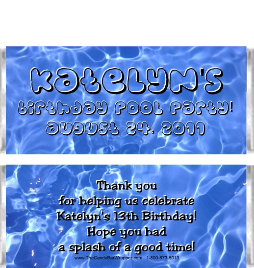 Pool Party Candy Bar Wrappers | The Candy Bar Wrapper