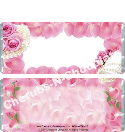 Pink Rose Candy Wrappers | The Candy Bar Wrapper