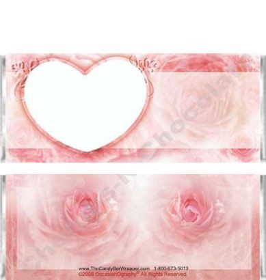 Pink Rose Candy Wrappers | The Candy Bar Wrapper