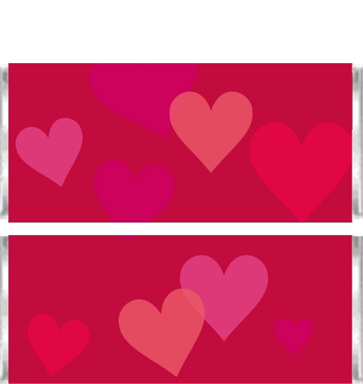 Gold Heart Candy Bar Wrappers | The Candy Bar Wrapper