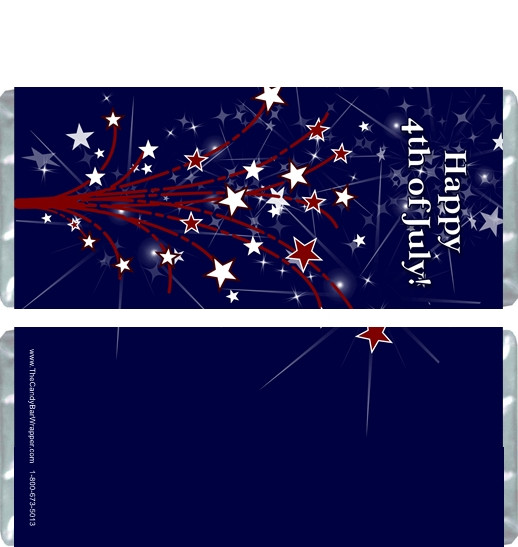 Happy Fourth Fireworks Candy Wrappers | The Candy Bar Wrapper