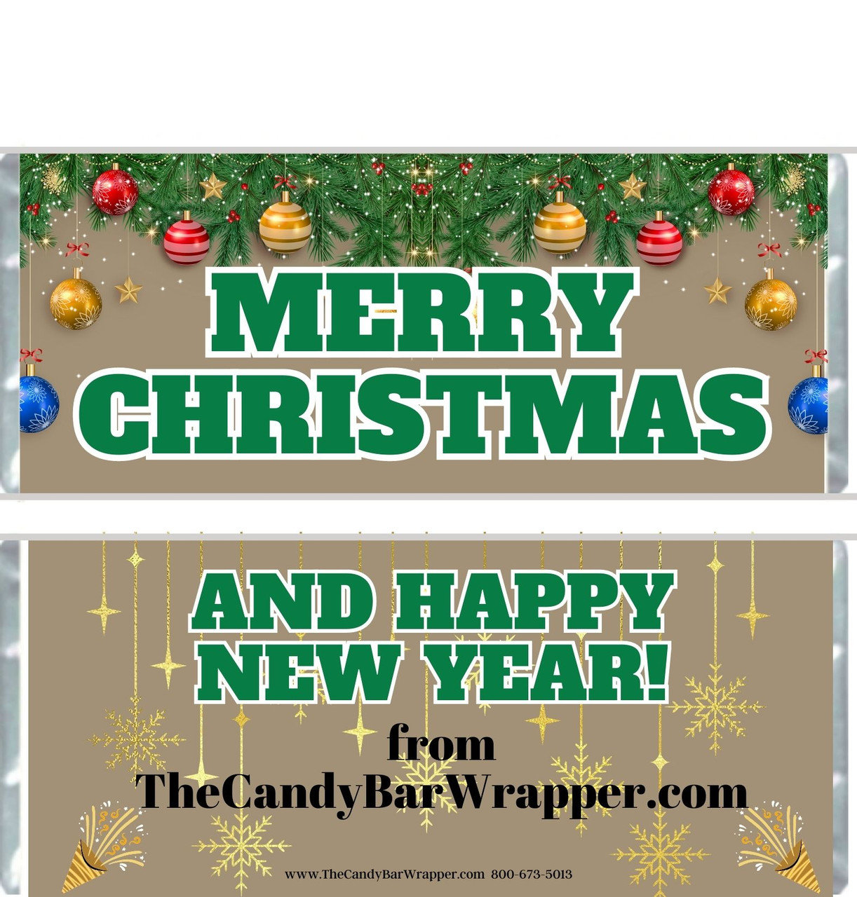 Personalized Christmas Candy Wrappers