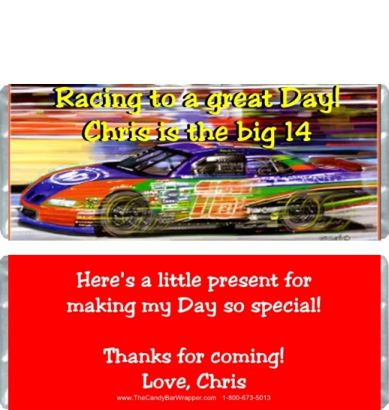 Race Car Candy Wrappers | The Candy Bar Wrapper