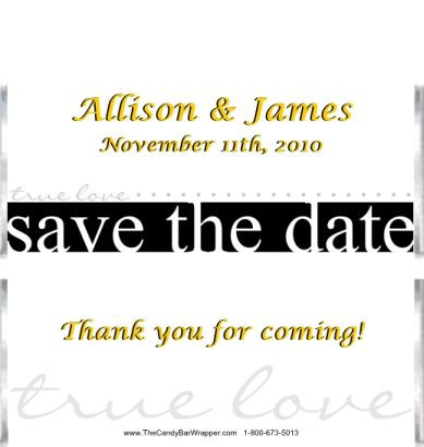 Save The Date Candy Bar Wrappers | The Candy Bar Wrapper
