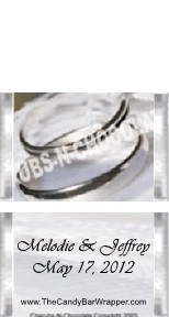 Mini Silver Wedding Candy Bar Wrappers | The Candy Bar Wrapper
