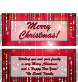 Holiday Red Candy Bar Wrappers as Christmas Party Favors