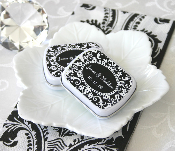 Damask Personalized Mint Tins | The Candy Bar Wrapper