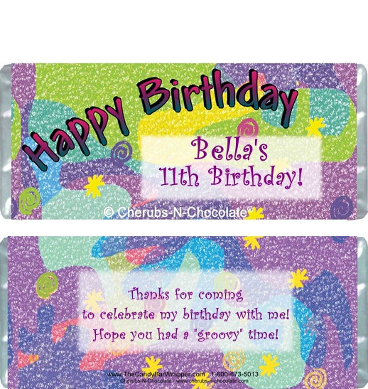 Mini 40th Birthday Candy Bars