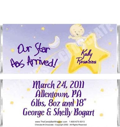 Birth Announcement Candy Wrappers | The Candy Bar Wrapper