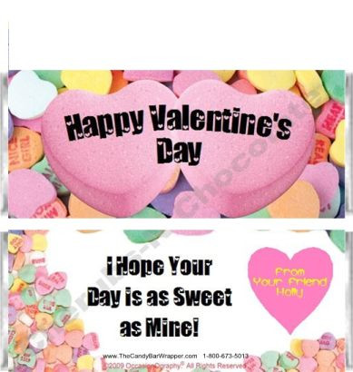 Conversation Hearts Candy Wrappers | The Candy Bar Wrapper