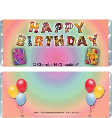 Colorful Cake Adult Birthday Candy Wrapper | The Candy Bar Wrapper