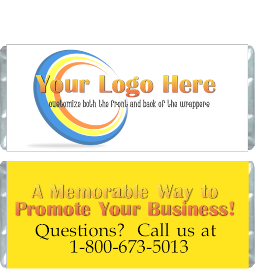 Custom Candy Wrappers - Personalized With Your Design or Logo