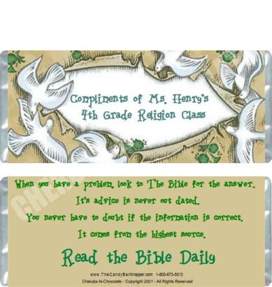 First Holy Communion Blue Candy Wrappers | The Candy Bar Wrapper