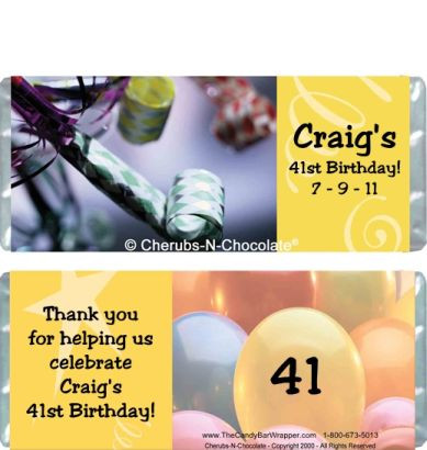 Colorful Cake Adult Birthday Candy Wrapper | The Candy Bar Wrapper