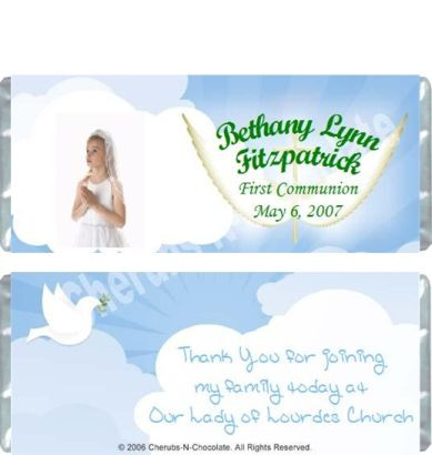 Communion Chocolate Bars as Communion Party Favors