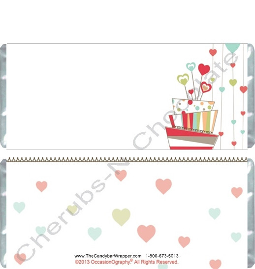 Two Hearts Candy Wrappers - The Candy Bar Wrapper